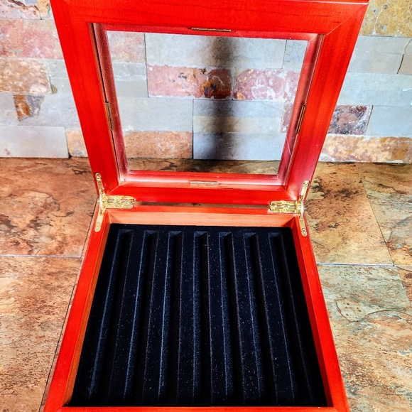 Unbranded | Storage & Organization | Display Glass Top Box Wood Built ...